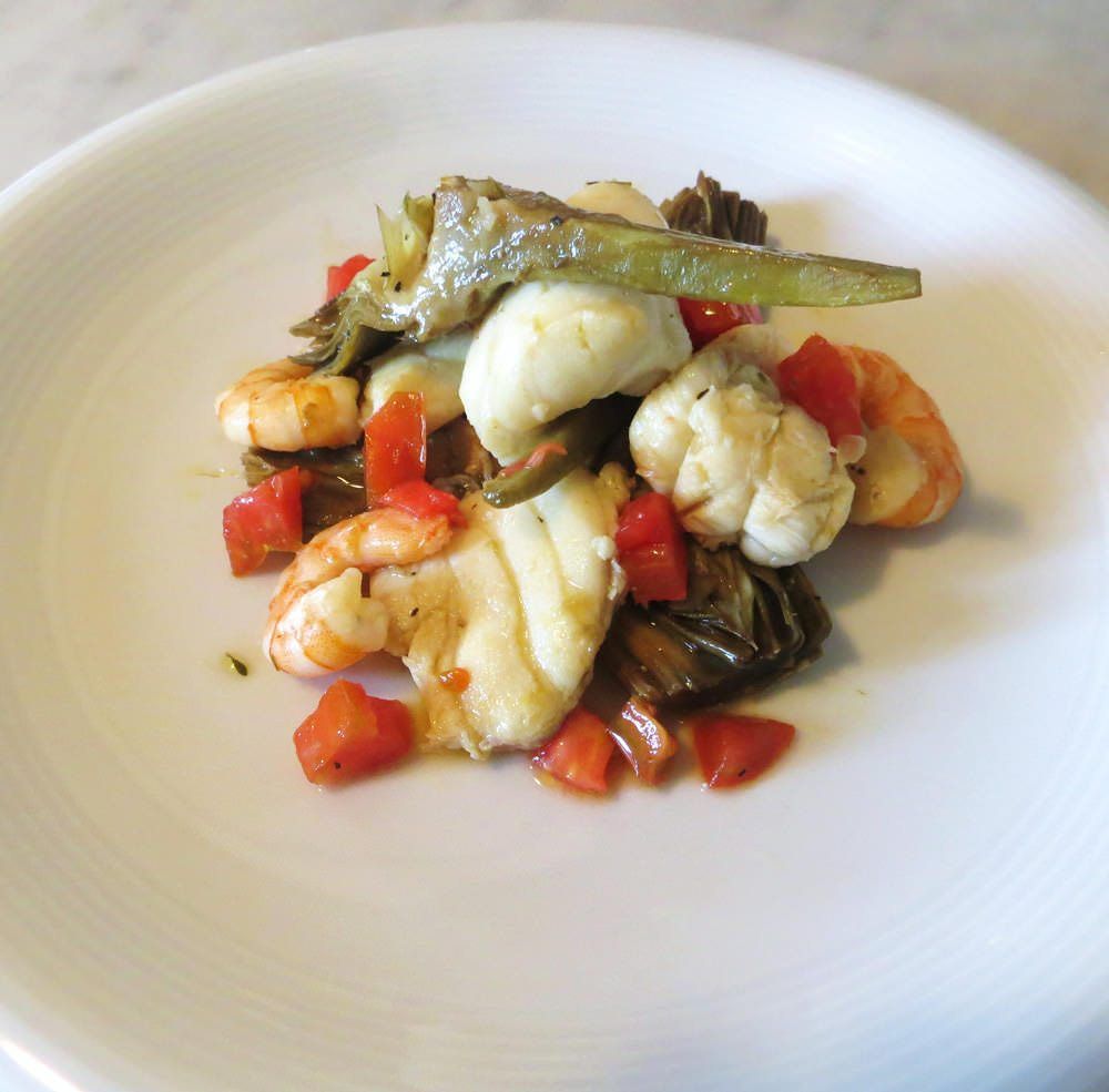 Pescatrice con carciofi stufati | Ricette della Nonna