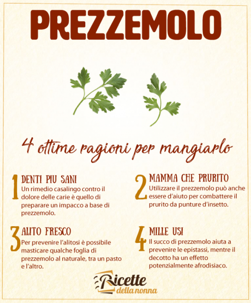 Prezzemolo: proprietà, benefici e controindicazioni | Ricette della Nonna